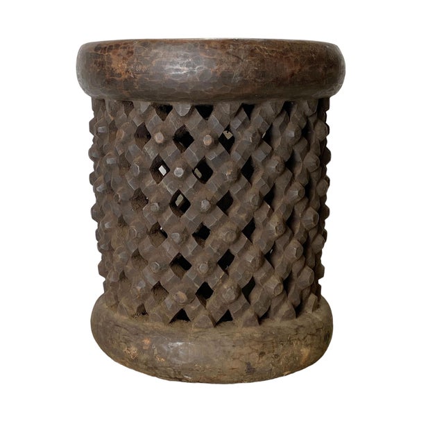 Old African Bamileke Spider Stool/Table 16" H | Chairish