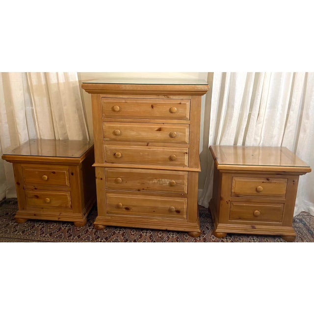 Broyhill Fontana Distressed Pine Queen Full Headboard and Footboard Chairish