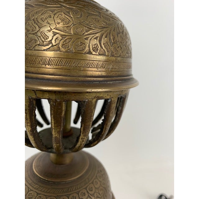 India Brass Bell Lamp With Double Bell Base | Chairish