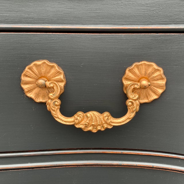 1940s Vintage Highboy Dresser With Curved Drawer Faces | Chairish