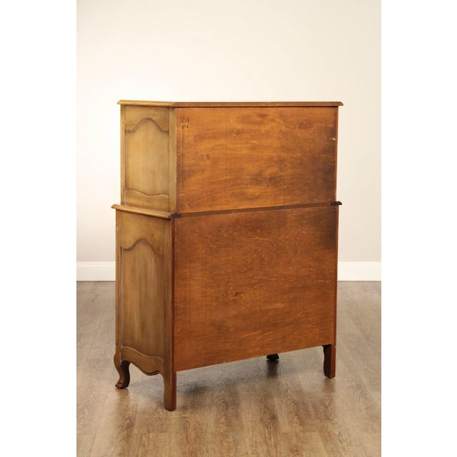 Fancher Vintage French Provincial Style Fruitwood Tall Chest | Chairish