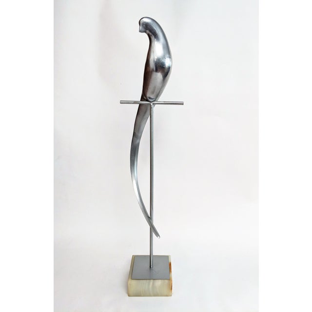 Jere Aluminum & Parrot Sculpture | Chairish