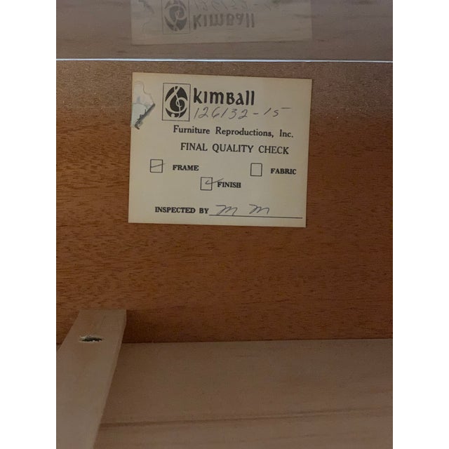 Late 20th Century Kimball Console Table With Italian Beveled Marble Top ...