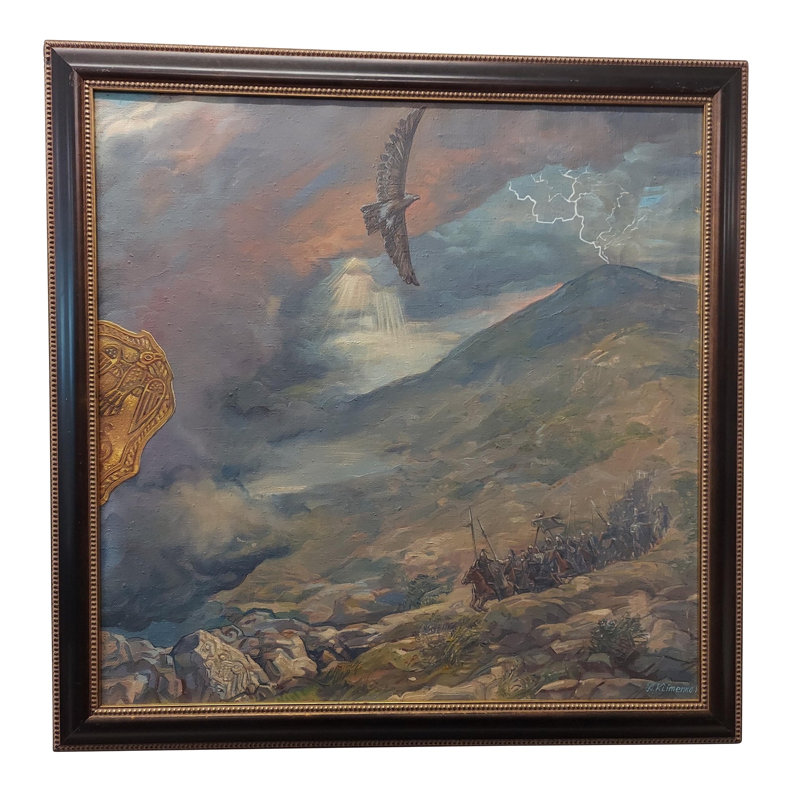 1994 Andrey Klimenko Fantasy Oil Painting " Crusade ", Framed | Chairish