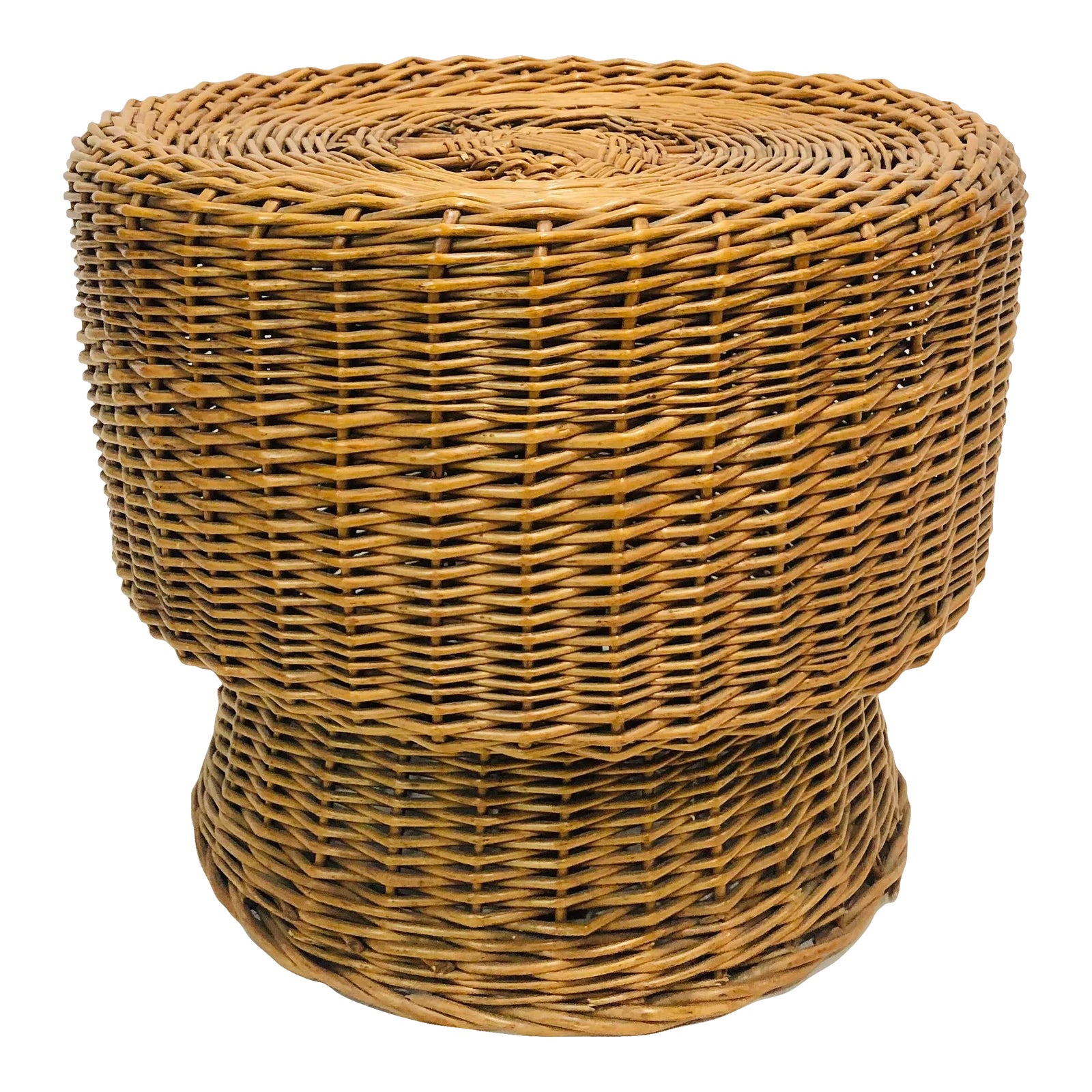 Mid 20th Century Vintage Mid Century Era Mushroom Shaped Woven Wicker ...