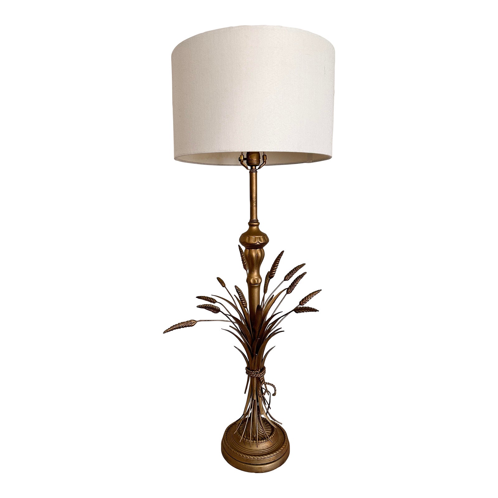 Vintage Hollywood Regency Wheat Table Lamp | Chairish