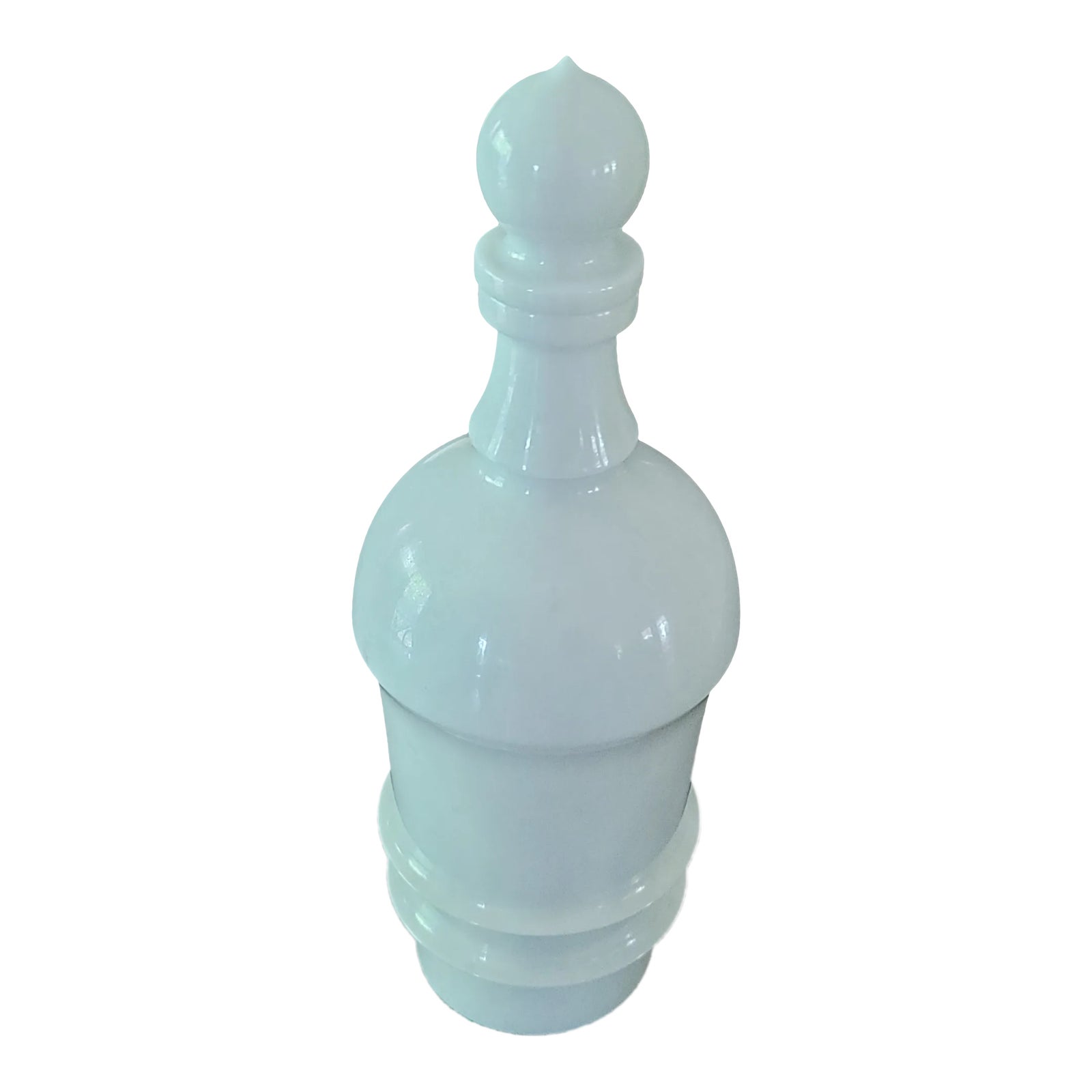 Vintage 1960s White Stone Bottle With Stopper Lid Soapstone Jade Marble ...