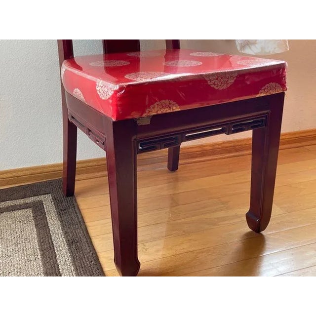 Nine Piece Chinese Oval Dining Table With a Set of Eight Side Chairs ...