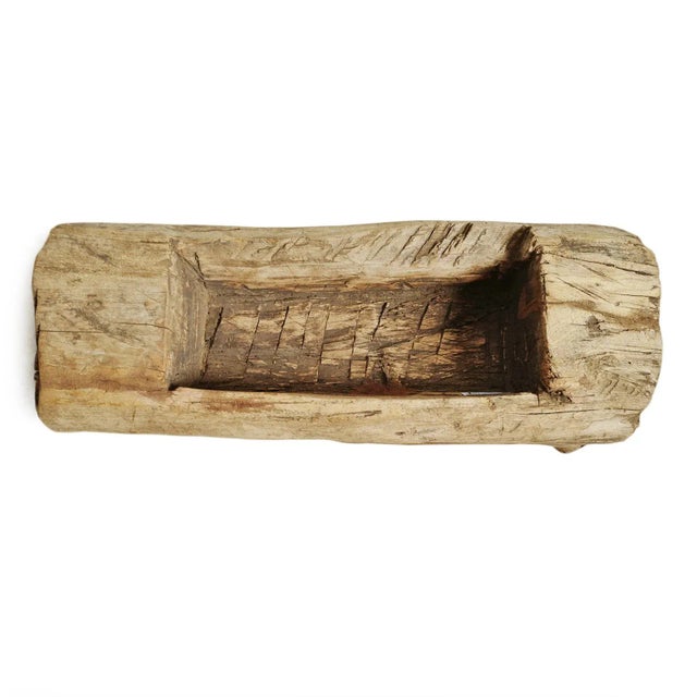 Antique India Narrow Wood Trough | Chairish