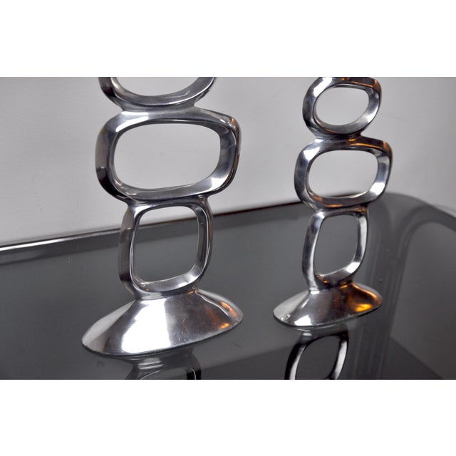 Pair of Circle Candlesticks by Matthew Hilton, England, 1980 | Chairish