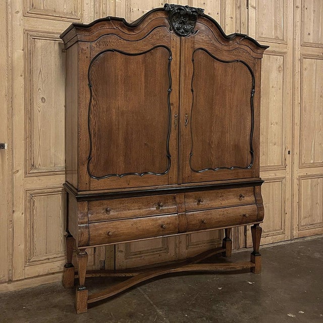 Early 19th Century Raised Dutch Wardrobe | Chairish