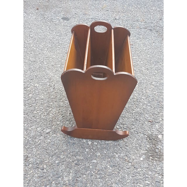 Mid 20th Century Wonderful Midcentury Solid Wood Magazine/Newspaper ...