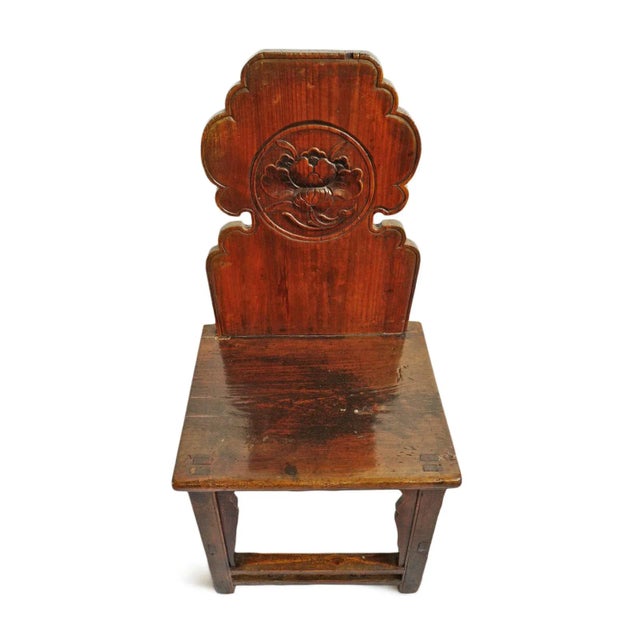 Antique Chinese Wood Lotus Chair | Chairish