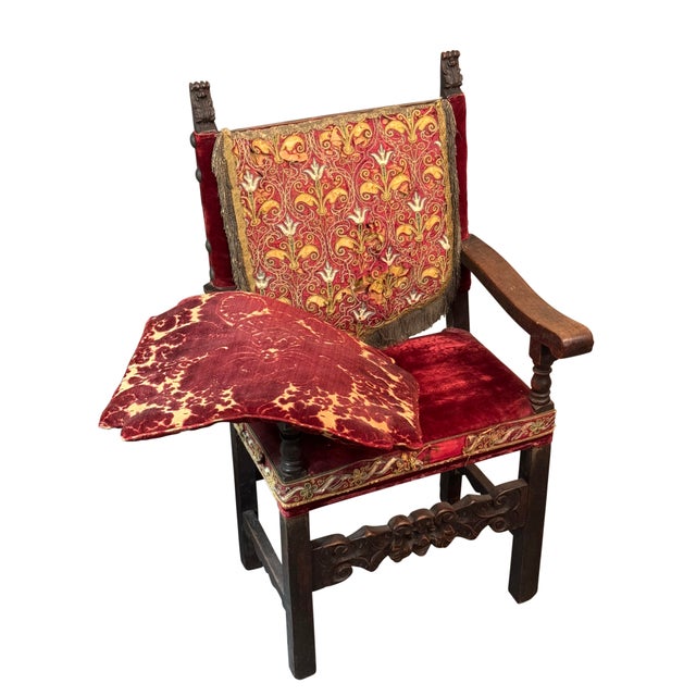 17th Century Italian or Spanish Baroque Chairs With Original Embroidery ...