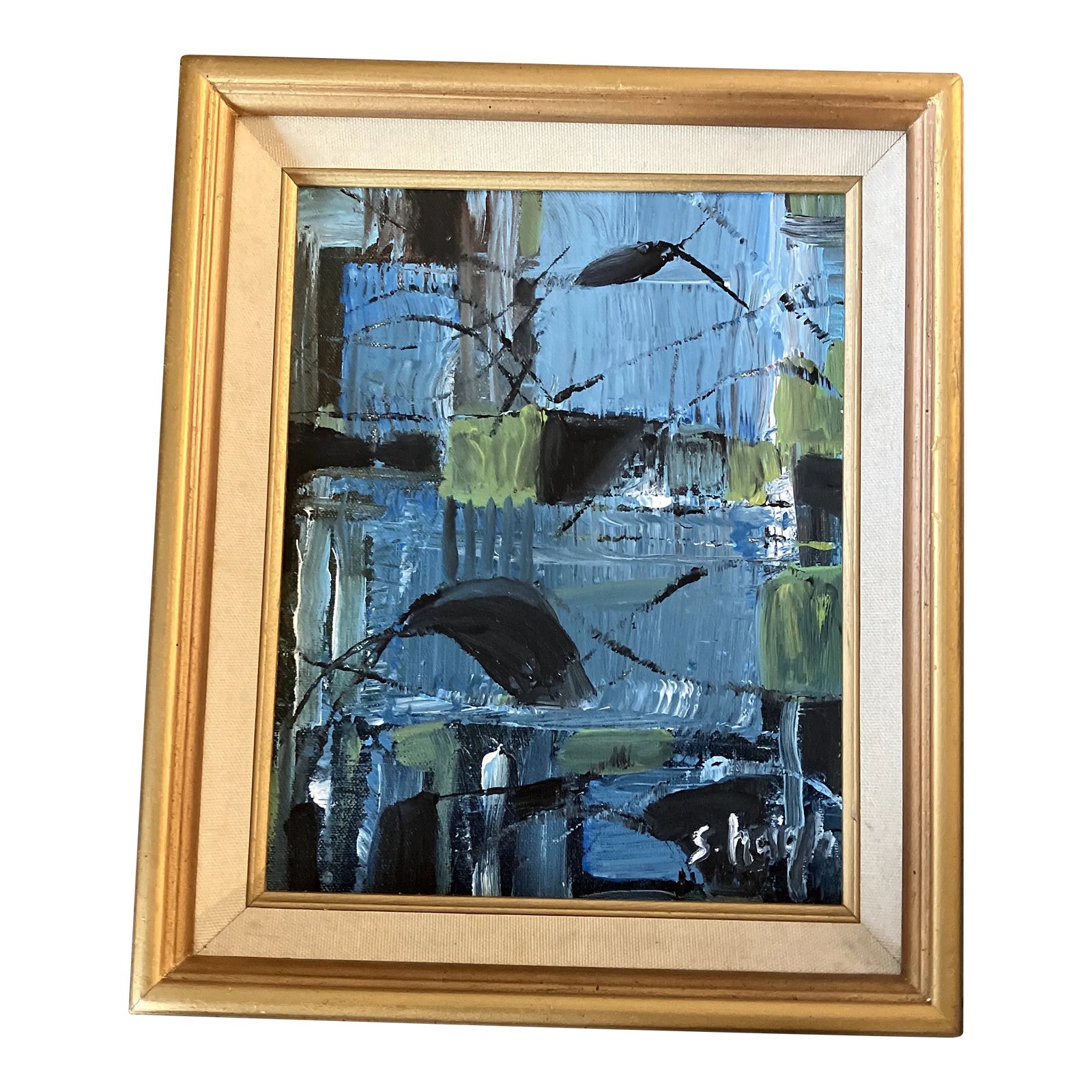 Contemporary Original Stephen Heigh Abstract Painting “Moonlight ...