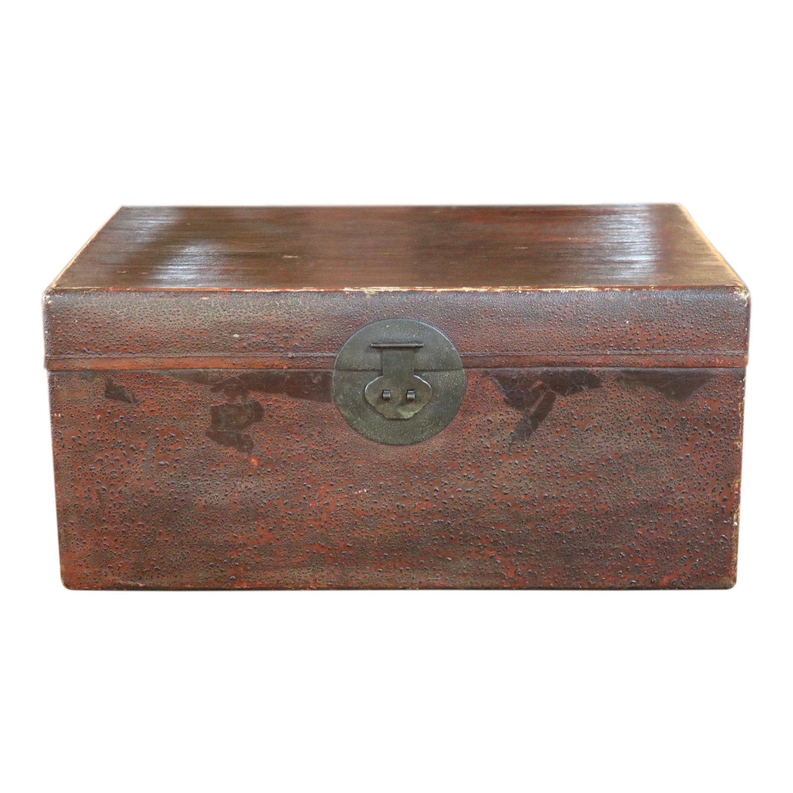 Mid 19th Century Chinese Vellum Trunk | Chairish