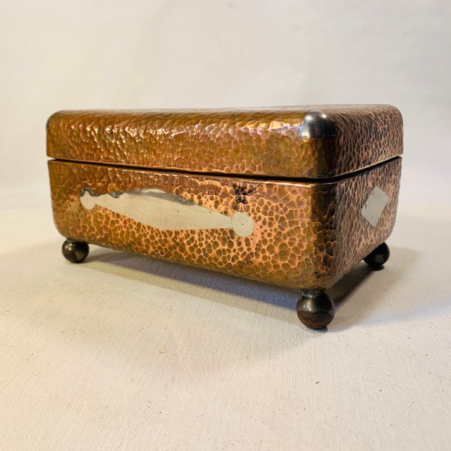 20th Century Folk Art Hand Crafted Mixed Metal Treasure Box | Chairish