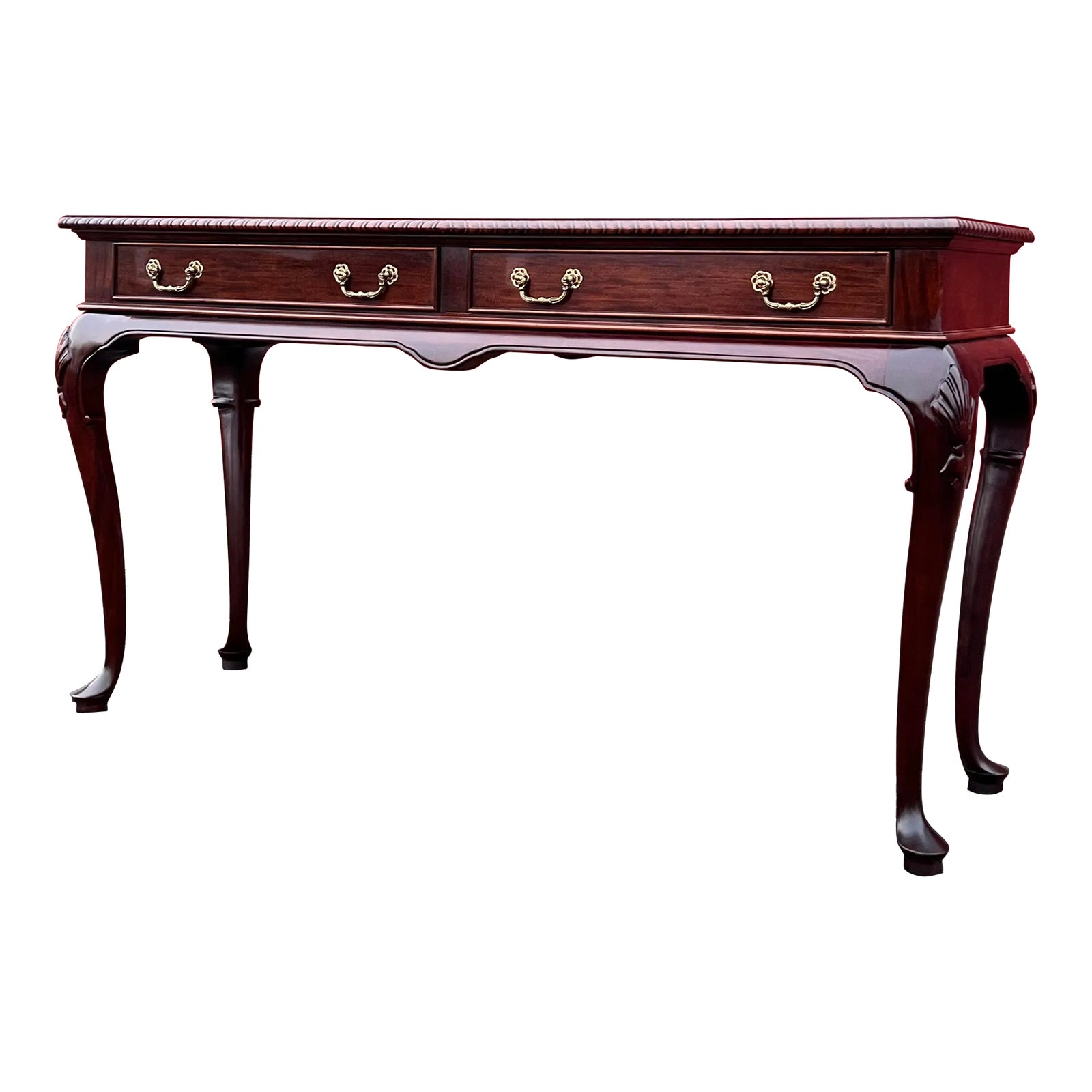 Century Furniture Queen Anne Mahogany Console / Sideboard | Chairish