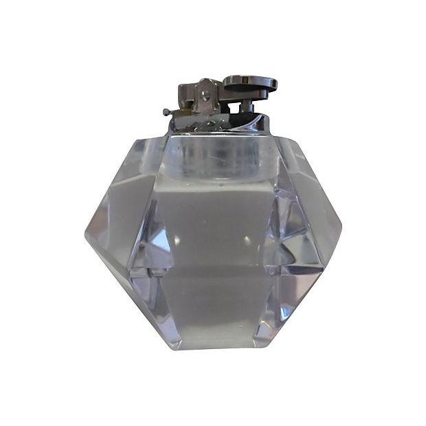 Twelve Facet Mid-Century Cut Glass Lighter | Chairish