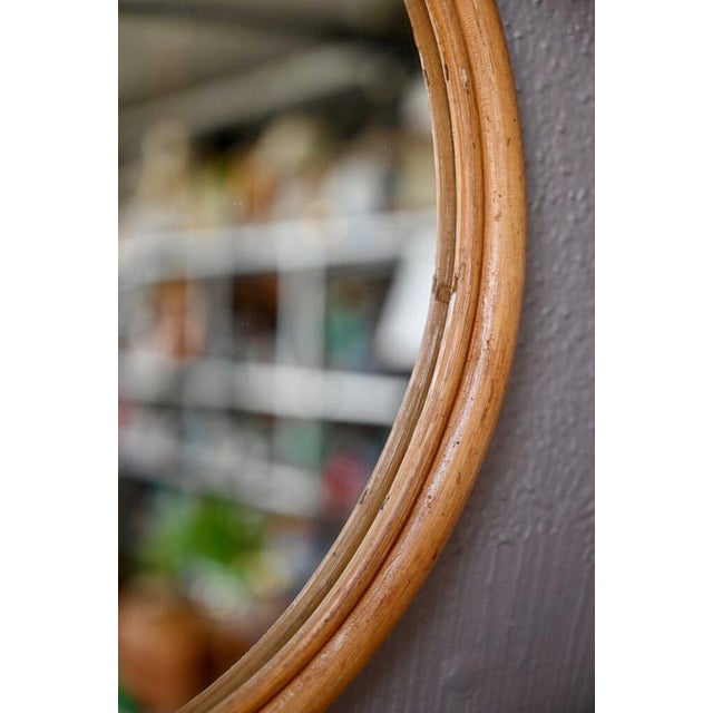 Vintage Rattan Mirror, 1970s | Chairish