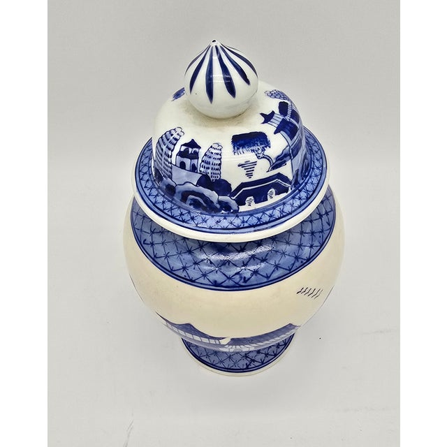 Vintage Seymour Mann Hong Kong Old Canton Hand Painted Blue & White ...