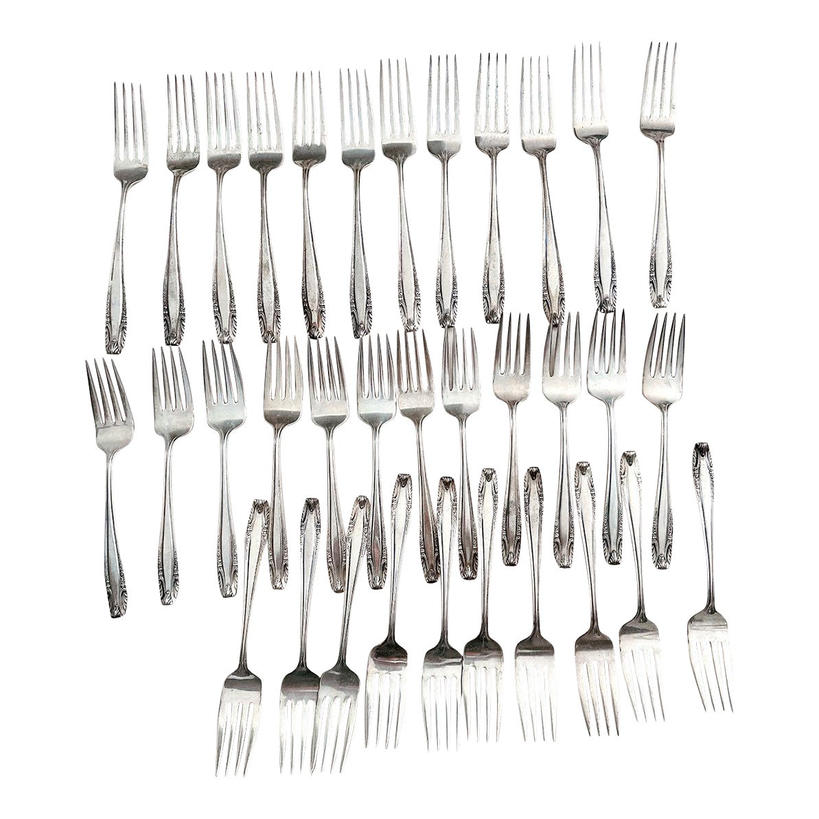 1970s Wallace Sterling Silver Stradivari Flatware Pattern Forks - 34 ...