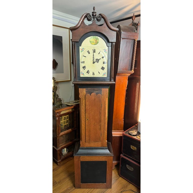 Early 1800s American Pennsylvania Dutch Grandfather Clock | Chairish
