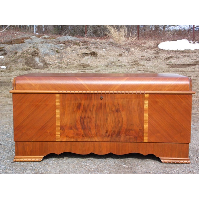 Antique Lane Art Deco Waterfall Cedar Hope Chest Storage Trunk Chairish