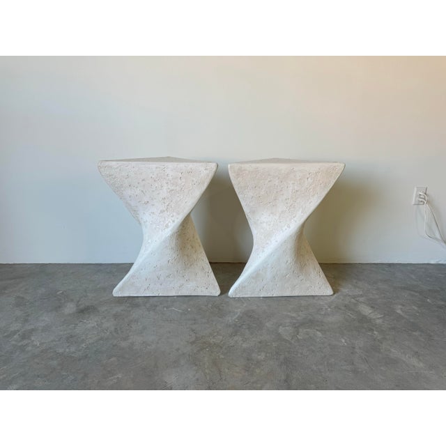 1980's Postmodern Sculptural Twist Plaster Console- Dining Table Bases ...