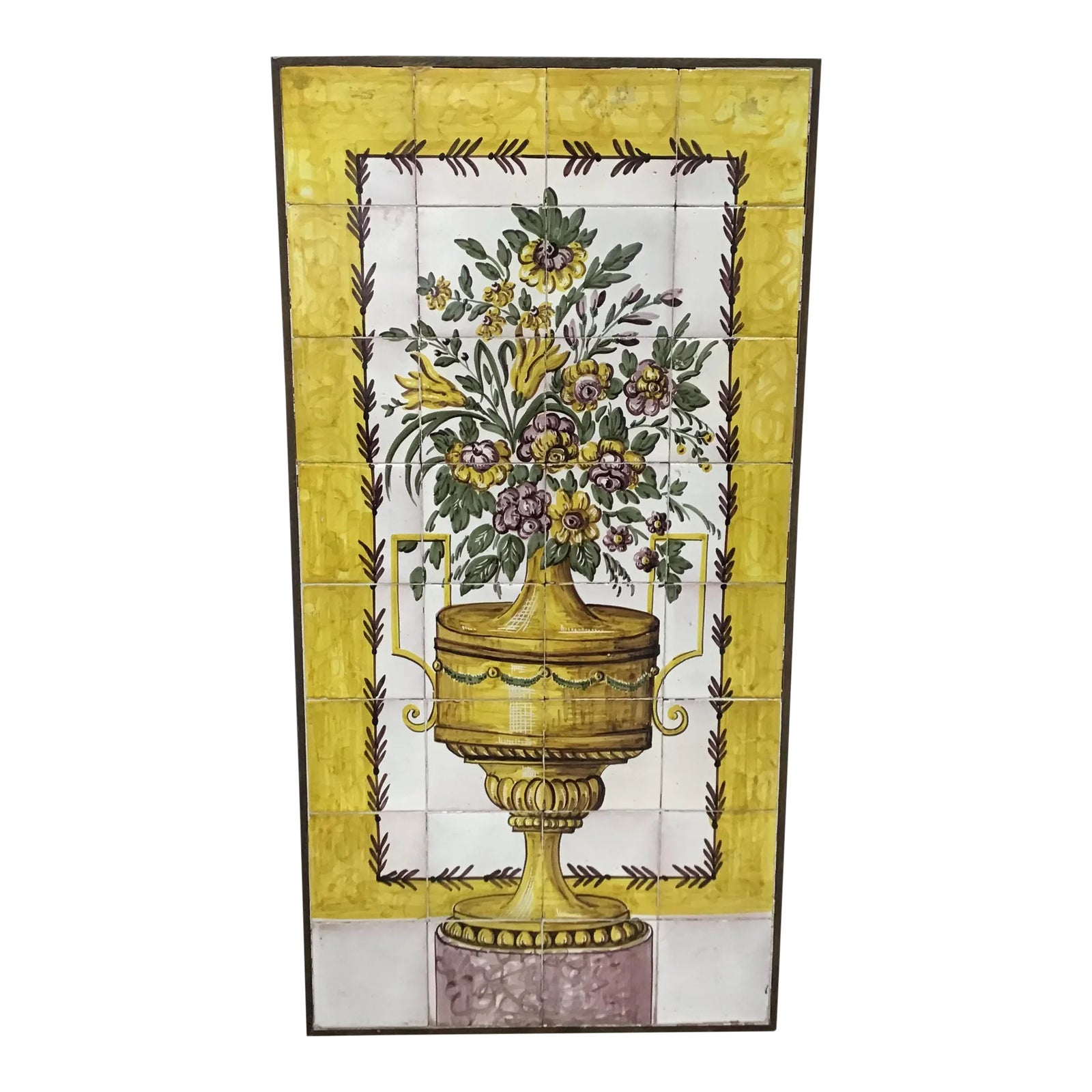 Antique Framed Tiles | Chairish