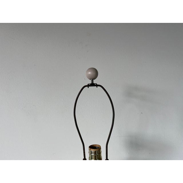 1980's Vintage Asparagus White Plaster Table Lamp by Bon Art | Chairish