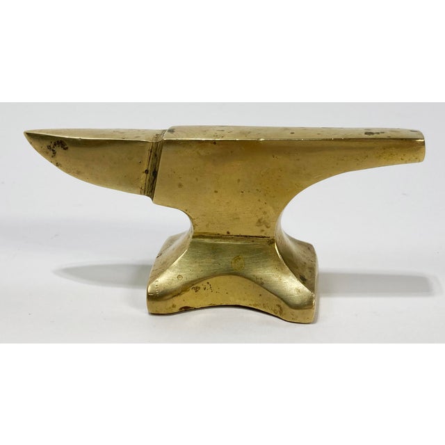 Vintage Brass Anvil Paper Weight | Chairish