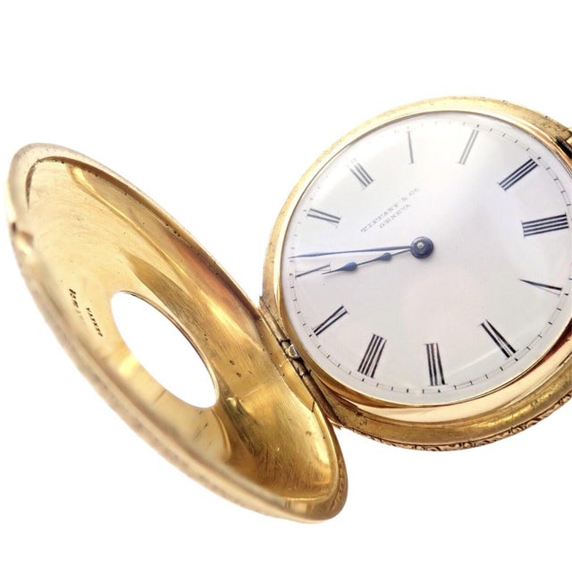 Vintage Tiffany & Co. Geneva 18k Yellow Gold Ladies Pocket Watch 36mm ...