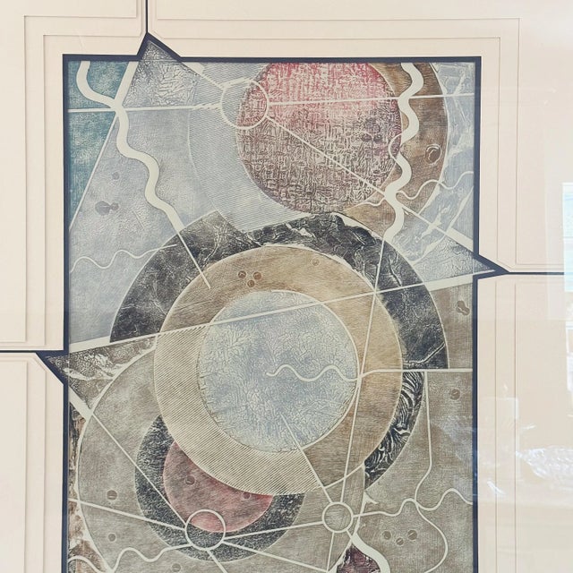 Vintage Large Abstract Exquisitely Framed and Matted Watercolor by ...