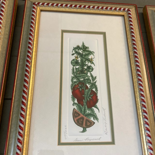 1980’s Original Vintage 3 Vegetable Colored Lithograph Prints Custom ...