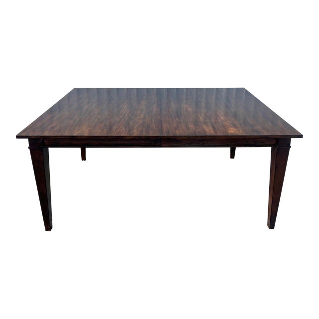 Ethan Allen Farmhouse Style Rustic Mahogany Dining Table | Chairish