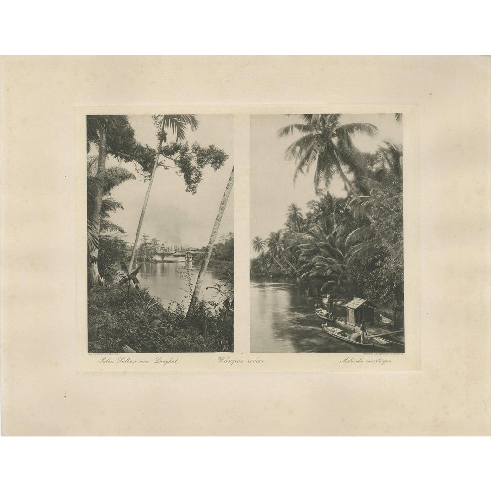 Wampu River and Sultan of Langkat Palace Near Medan, 1890s, Paper ...
