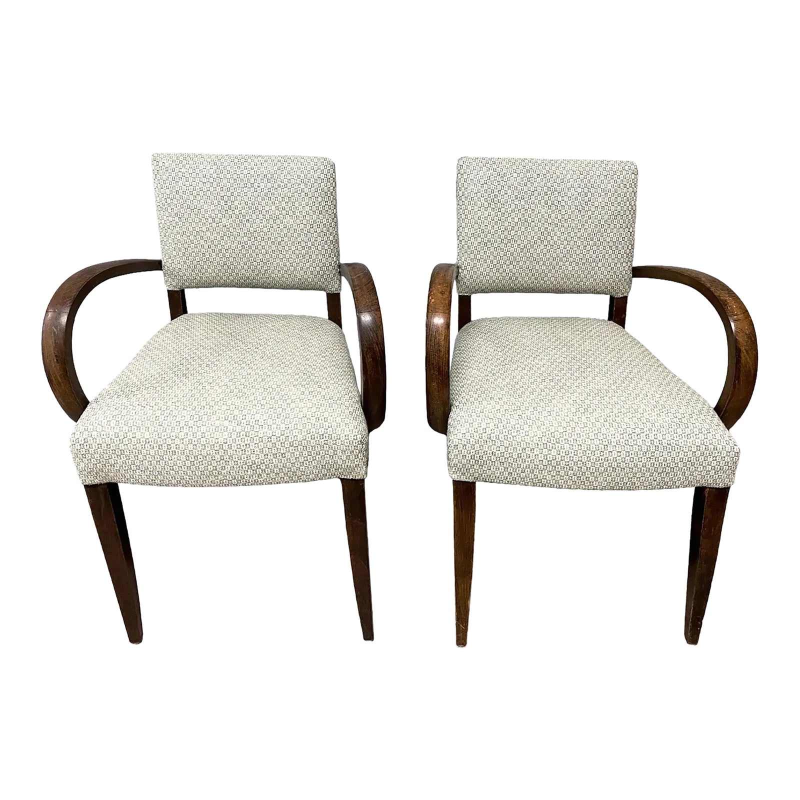 1940s Custom Upholstered Bridge Chairs - Set of 2 | Chairish