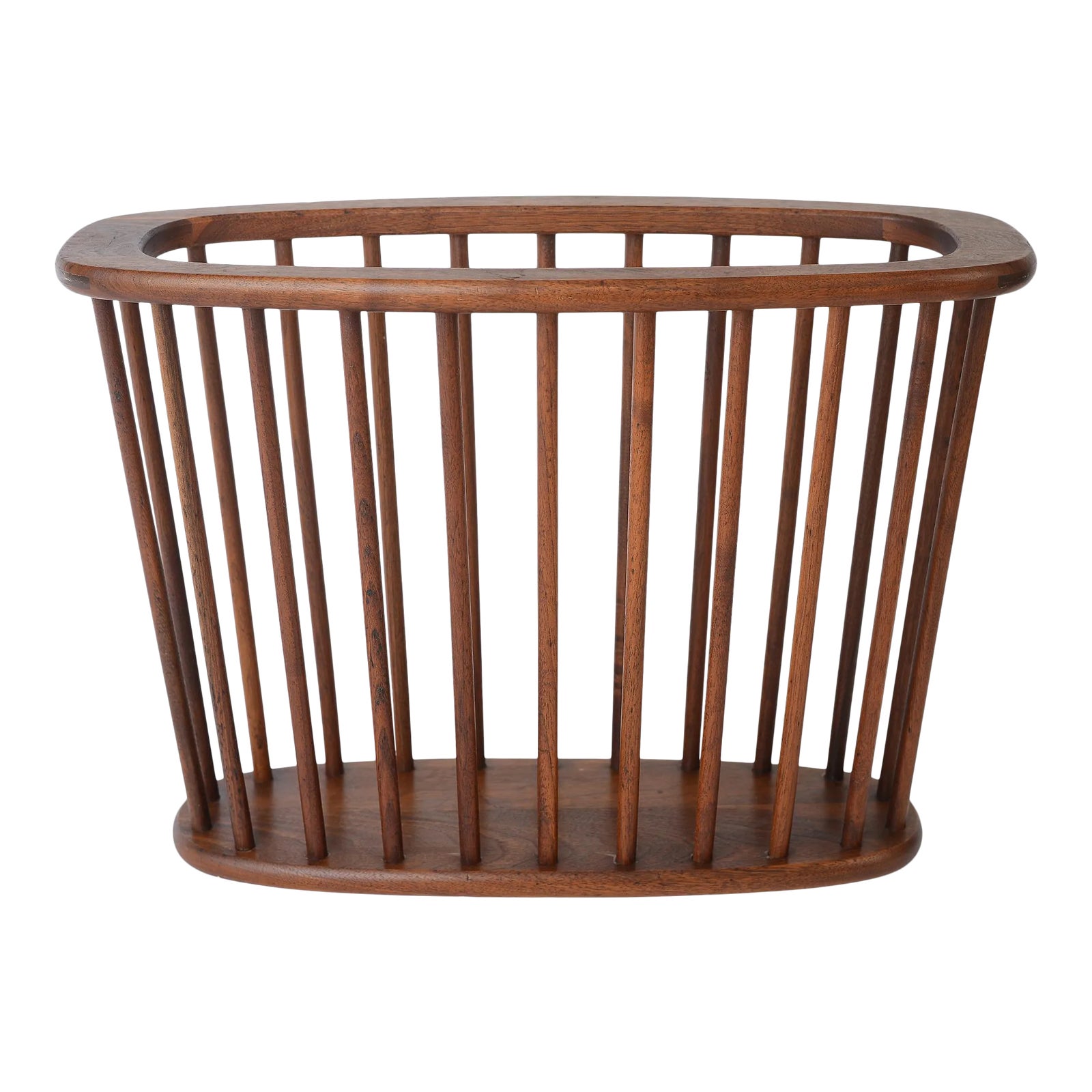 1960s Mid Century Arthur Umanoff Spindled Magazine Holder Rack | Chairish