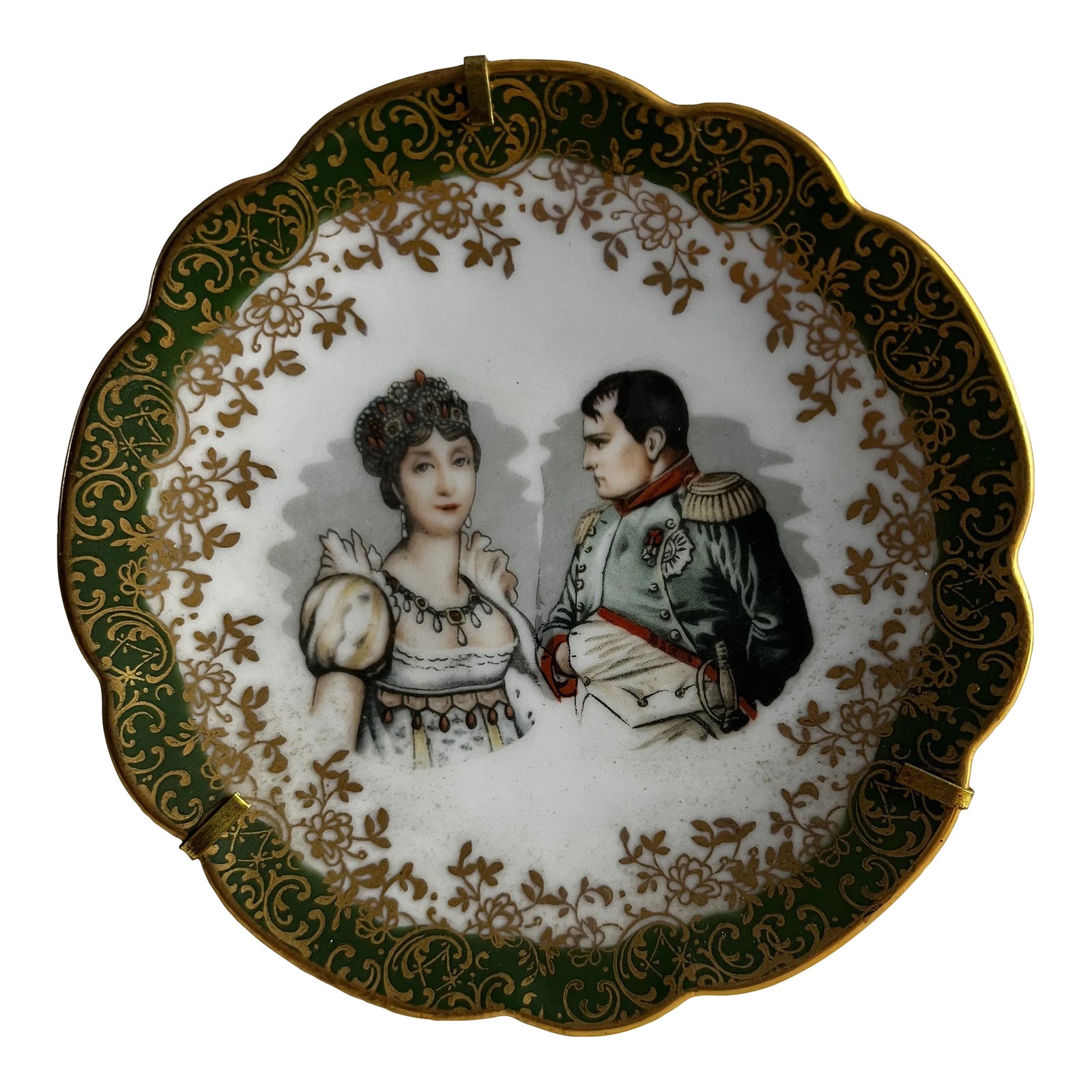 Vintage 1950s Empire Napoleon Josephine Limoges Plate | Chairish