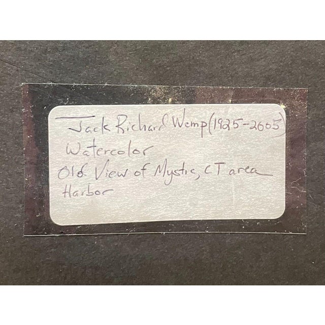 Vintage Original Jack Richard Wemp 'sailboats Boats in Mystic Harbor ...