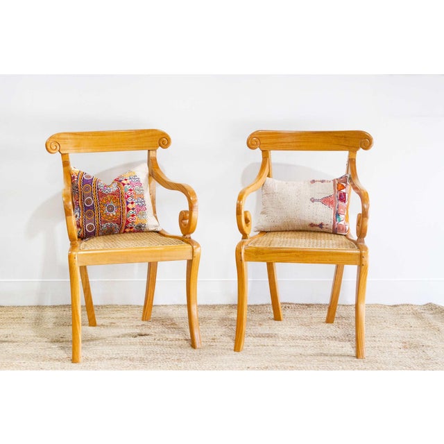 Pair of Antique British Colonial Armchairs | Chairish