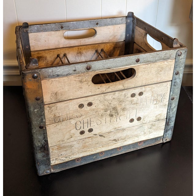 1930s Chester Dairy Company Crate | Chairish