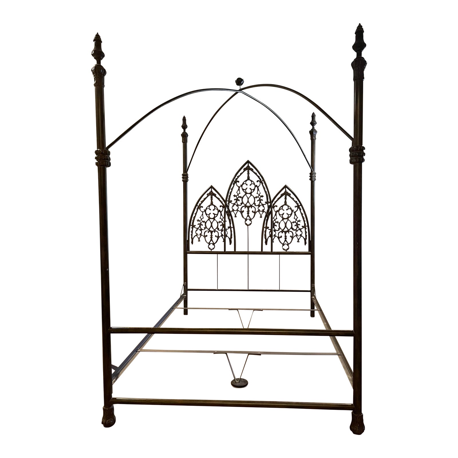 1990s Gothic Style Bed Frame | Chairish