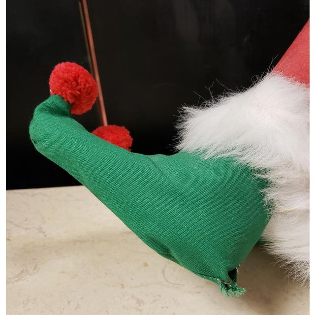 Large Vintage Window Display Bloomingdale's Sitting Santa Elf | Chairish