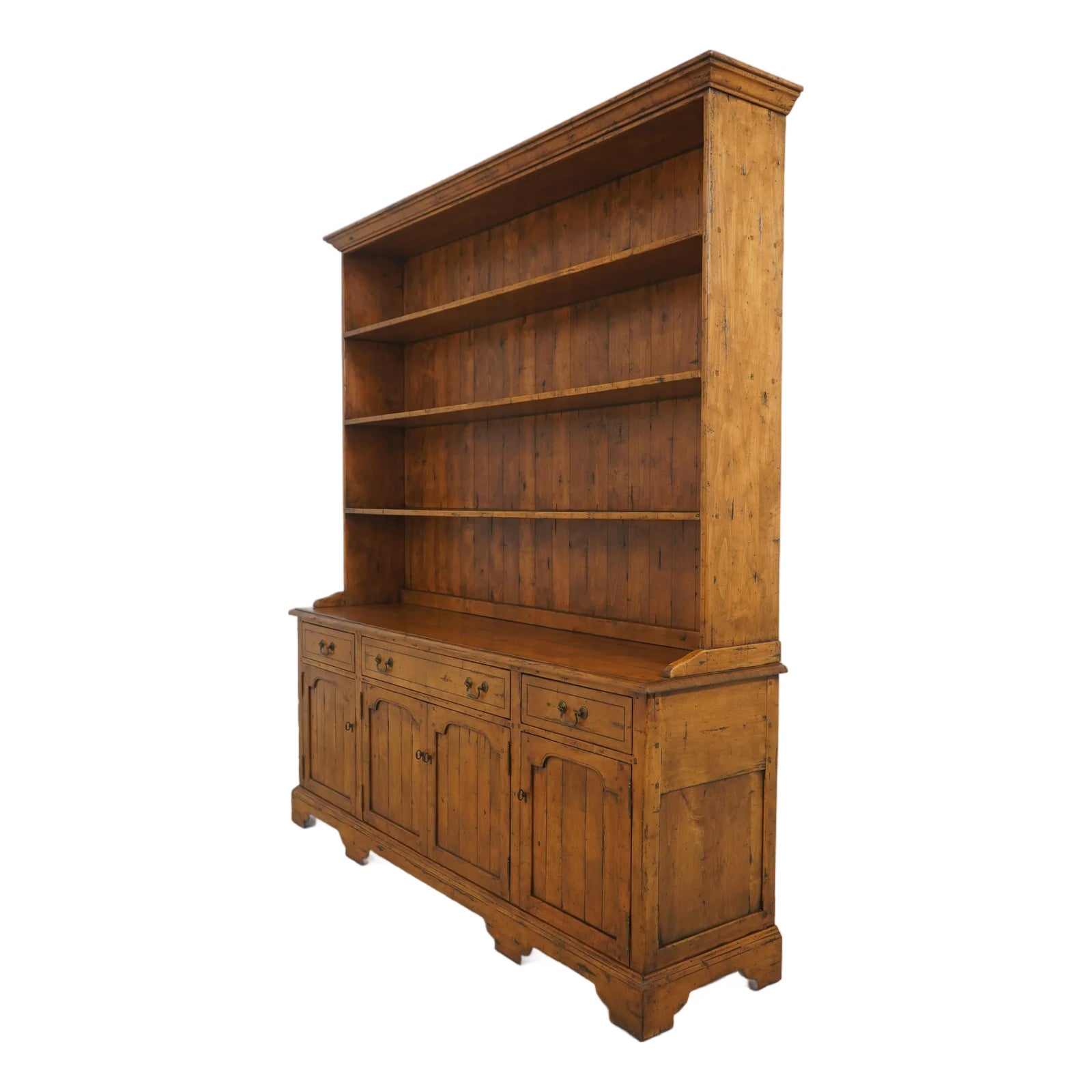 Guy Chaddock Distressed Finish Step Back Hutch | Chairish