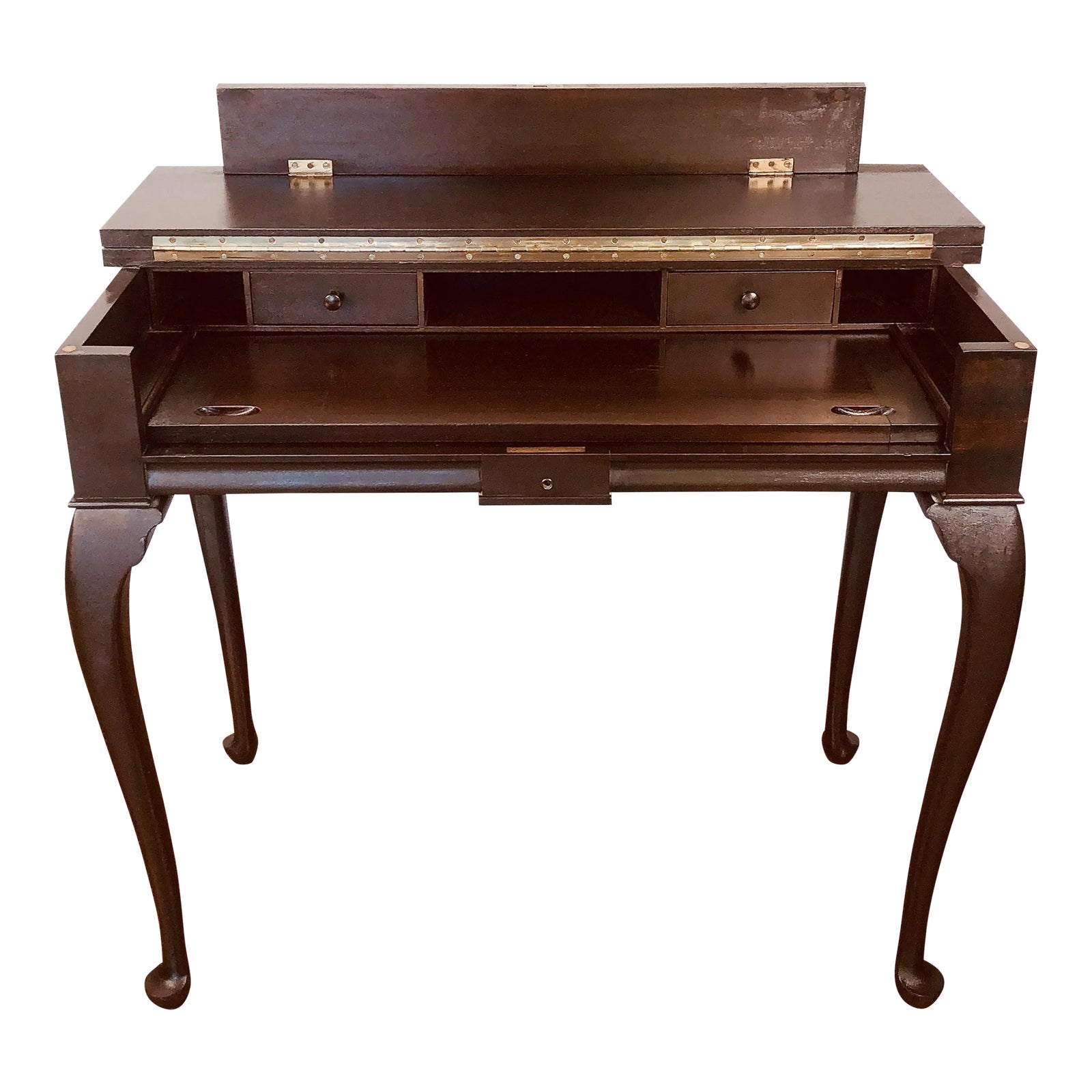 Antique Mahogany Spinet Writing Desk C.1900 | Chairish