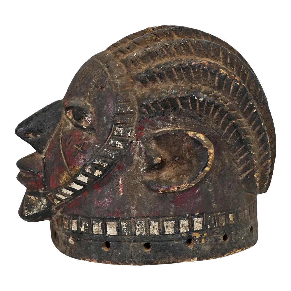 Early 20th Century Yoruba Gelde Helmet Mask | Chairish