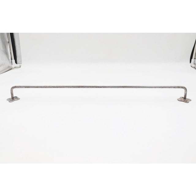 Vintage 24.125 In. Nickel Finish Steel Towel Bar | Chairish