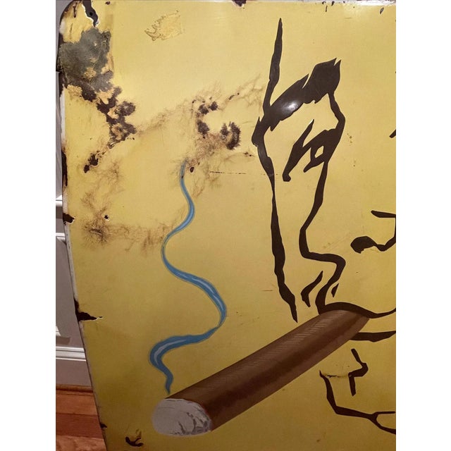 Large 1950s Dutch Senator Cigar Enameled Advertising Sign | Chairish